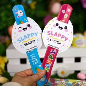 Printable Easter Egg Slap Bracelet Tag: Classroom Gift (PDF) - Etsy