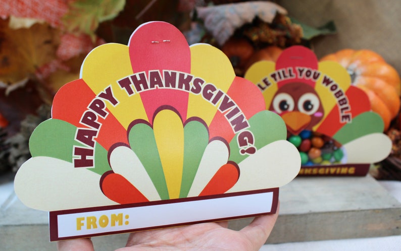 Printable Thanksgiving Turkey Treat Wrap: 'gobble Till You Wobble' (PDF ...