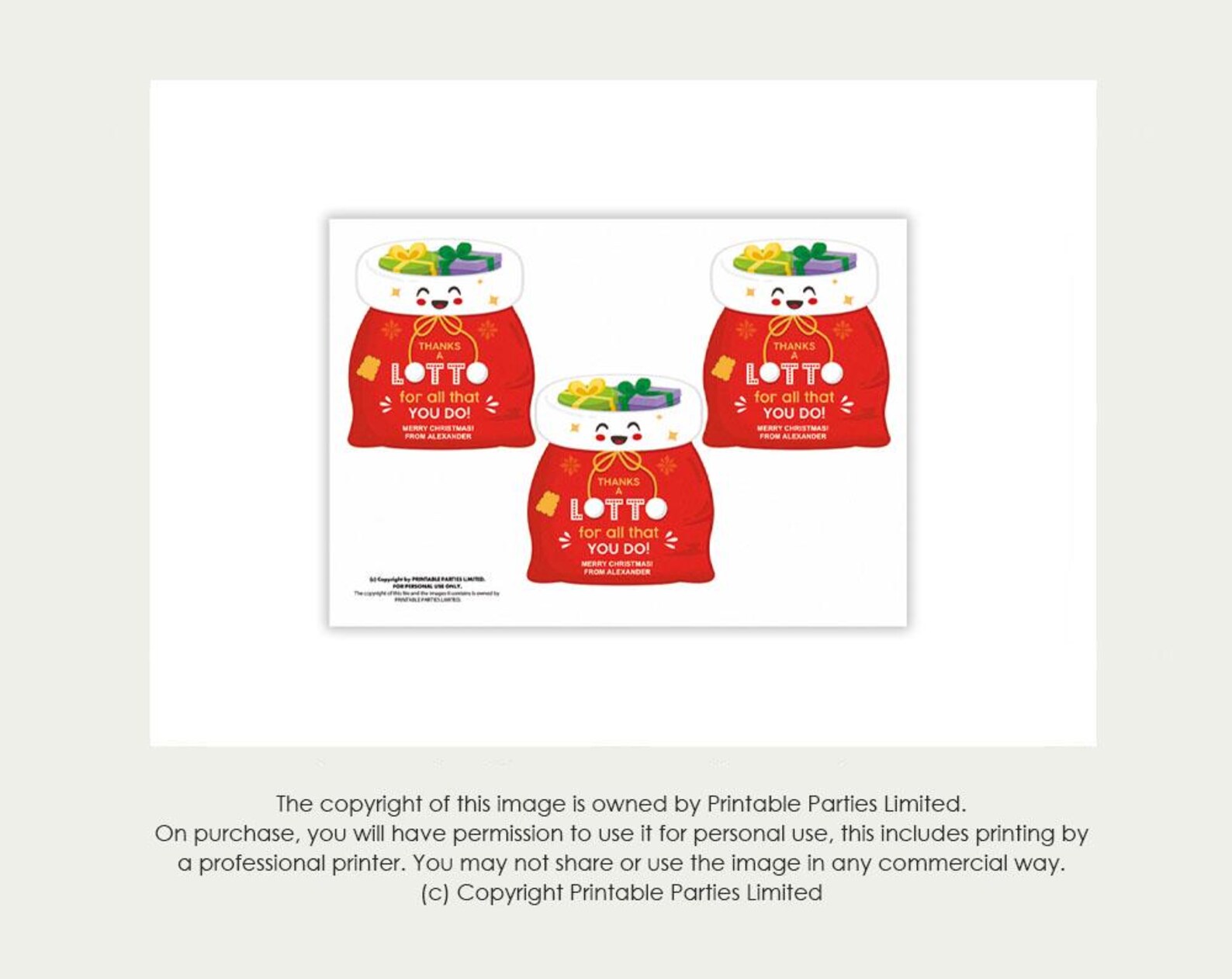 Printable Christmas Lotto Scratch Card Holder | Teacher Appreciation ...