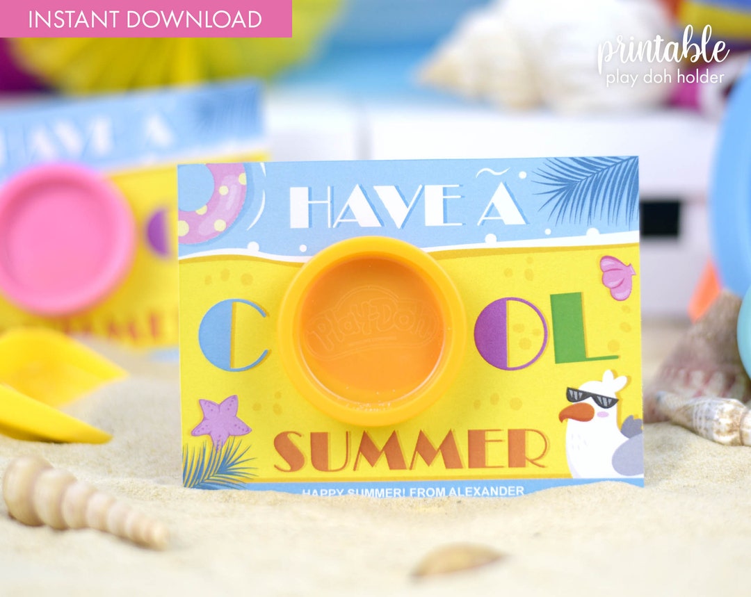 Printable Personalised Play Dough Holder End of Term Gift Teacher Gift ...