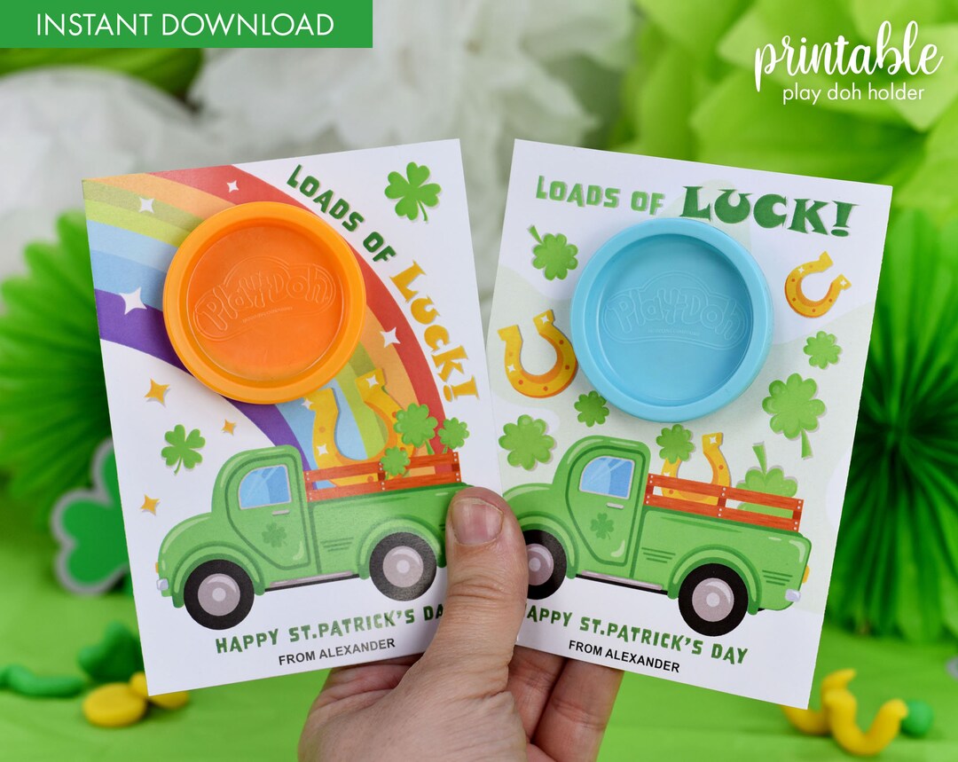 Play Dough St Patricks Day Gift Card | Printable Class St Patricks Day ...