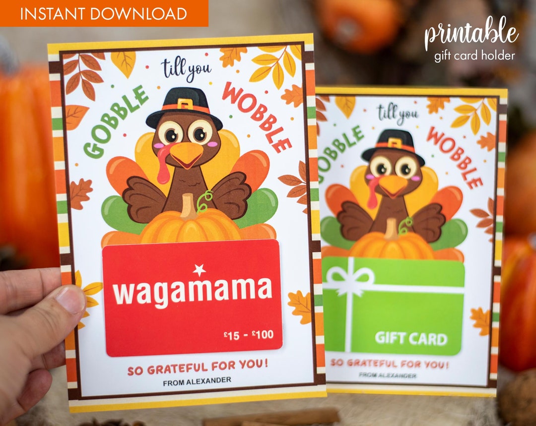 Printable Thanksgiving Turkey Gift Card Holder: Teacher/employee ...