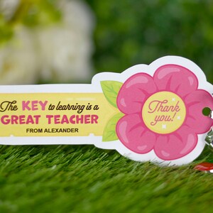 Printable Teacher Appreciation Keychain Holder (PDF) - Etsy