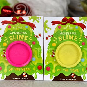 Printable Christmas Tree Slime Holder | Christmas Slime Gift Tag for ...