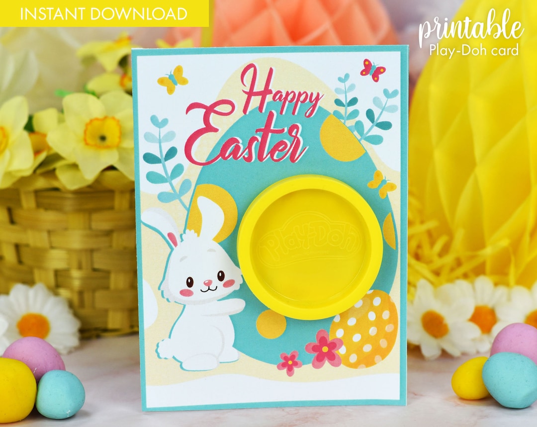 Play-doh Easter Gift Card Printable Class Easter Gifts Non-candy Gift ...