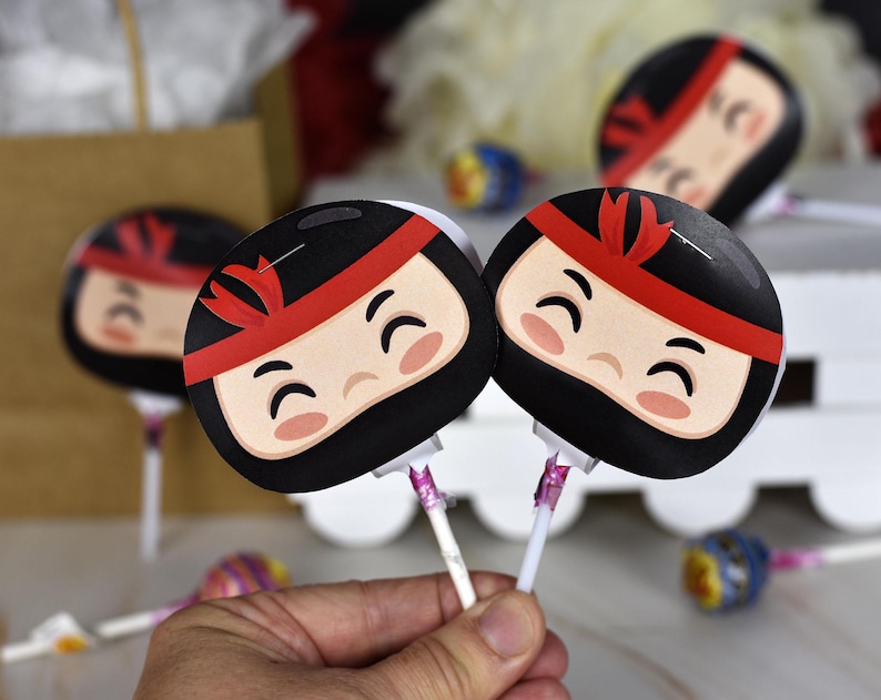 Printable Ninja Lollipop Wrappers: Birthday Party Favors (PDF) - Etsy