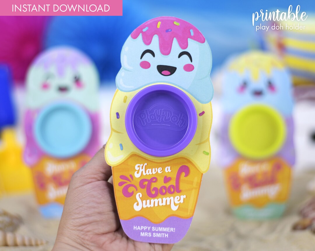 Printable Personalised Play Dough Holder | End of Term Gift | Teacher ...