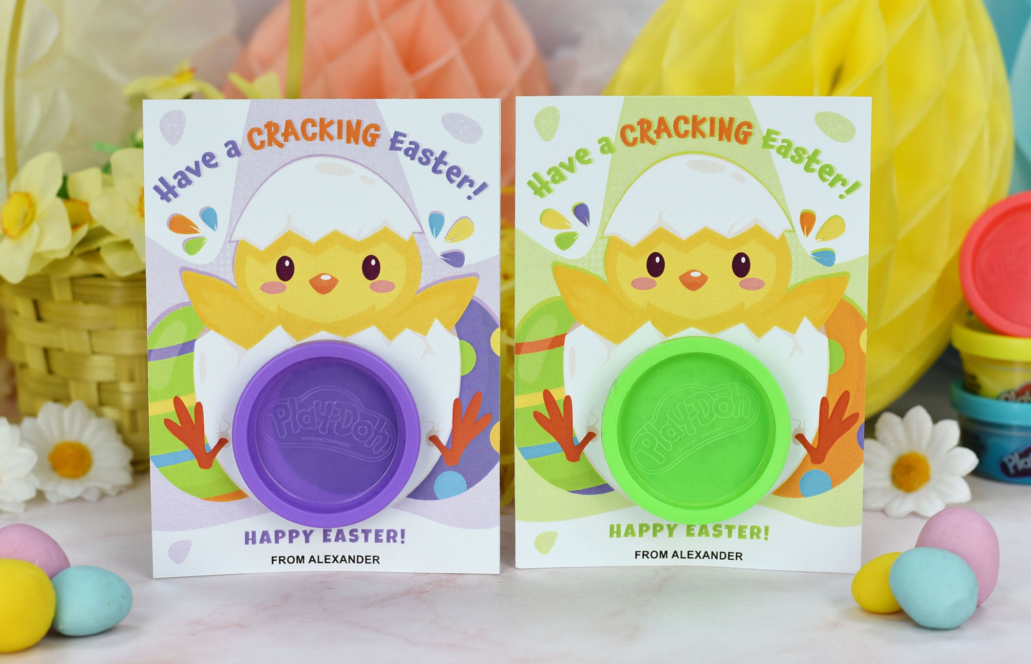 Easter Chick Play Dough Card: Printable Classroom Gift (PDF) - Etsy