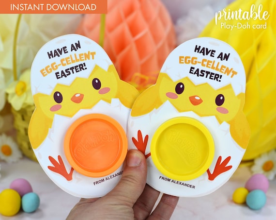 Play-Doh Easter Gift Card | Printable Class Easter Gifts | Non-candy ...