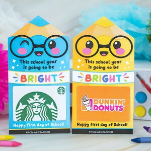 Printable Teacher Appreciation Gift Card Holder Personalized Back to ...