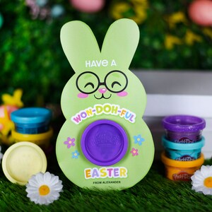 Easter Bunny Play Dough Gift Card: Printable Classroom Favor (PDF) - Etsy