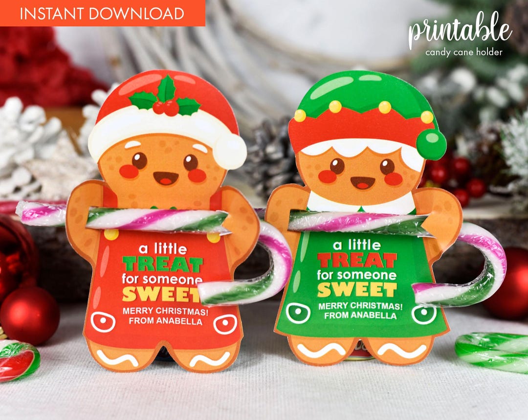 Printable Christmas Candy Cane Holder | Classroom Gift | Christmas ...