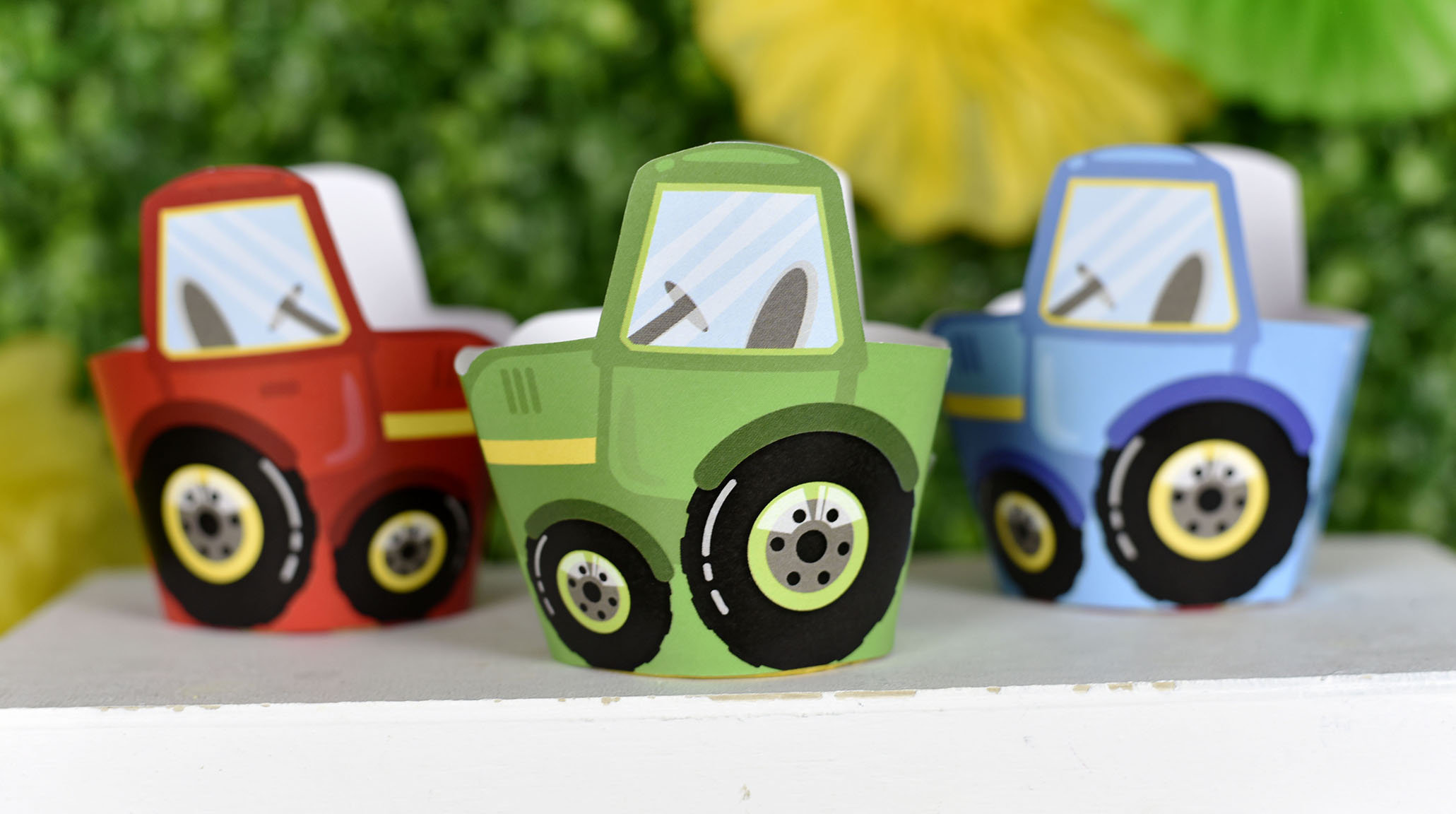 Tractor Cupcake Wrappers: Farm Birthday Party Decoration (digital ...