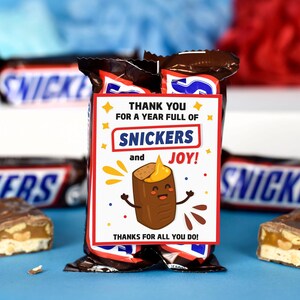 Printable Candy Thank You Gift Tag | Teacher Appreciation Week | Thank ...