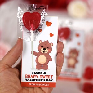 Valentines Printable Lollipop Labels | Class Mates Gift | Teddy ...