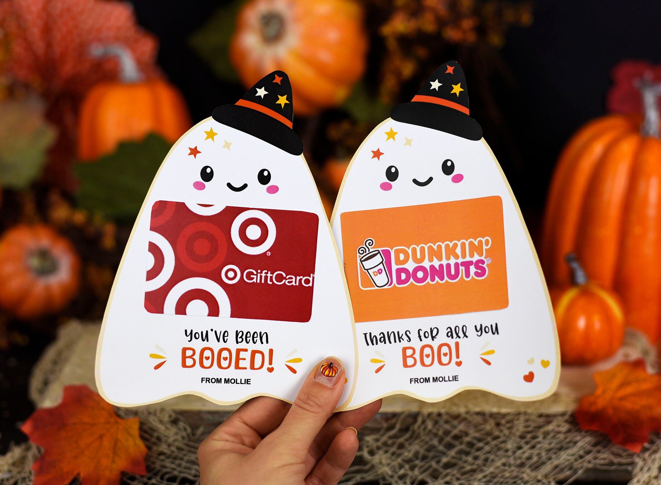 Printable Halloween Gift Card Holder | Cute Ghost Gift Card Holder ...
