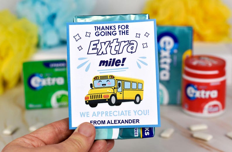 Bus Driver Appreciation Gift Tag: Candy Gram Printable (PDF) - Etsy