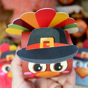 Printable Thanksgiving Turkey Gift Box: DIY Favor (PDF) - Etsy