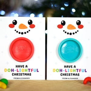 Play Dough Christmas Snowman Gift Card | Printable Class Holiday Gifts ...