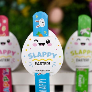 Printable Easter Egg Slap Bracelet Tag: Classroom Gift (PDF) - Etsy