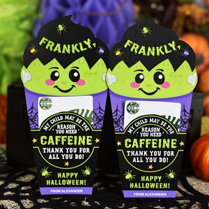 Printable Halloween Coffee Card Holder | Teacher Appreciation Gift ...