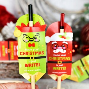 Printable Christmas Pencil Holder: Classroom Gift (PDF) - Etsy