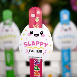 Printable Easter Egg Slap Bracelet Tag: Classroom Gift (PDF) - Etsy