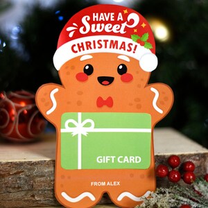 Printable Christmas Gingerbread Gift Card Holder (PDF) - Etsy