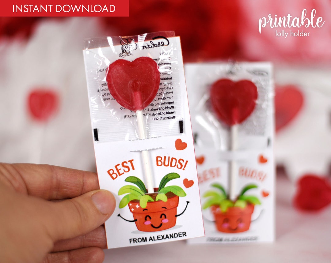 Kids Valentines Printable Lollipop Labels | Class Mates Gift ...