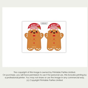 Printable Christmas Gingerbread Gift Card Holder (PDF) - Etsy