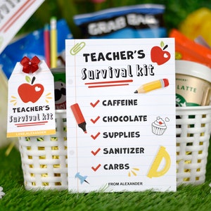 Printable Teacher Survival Kit | Teacher Appreciation Week Present ...