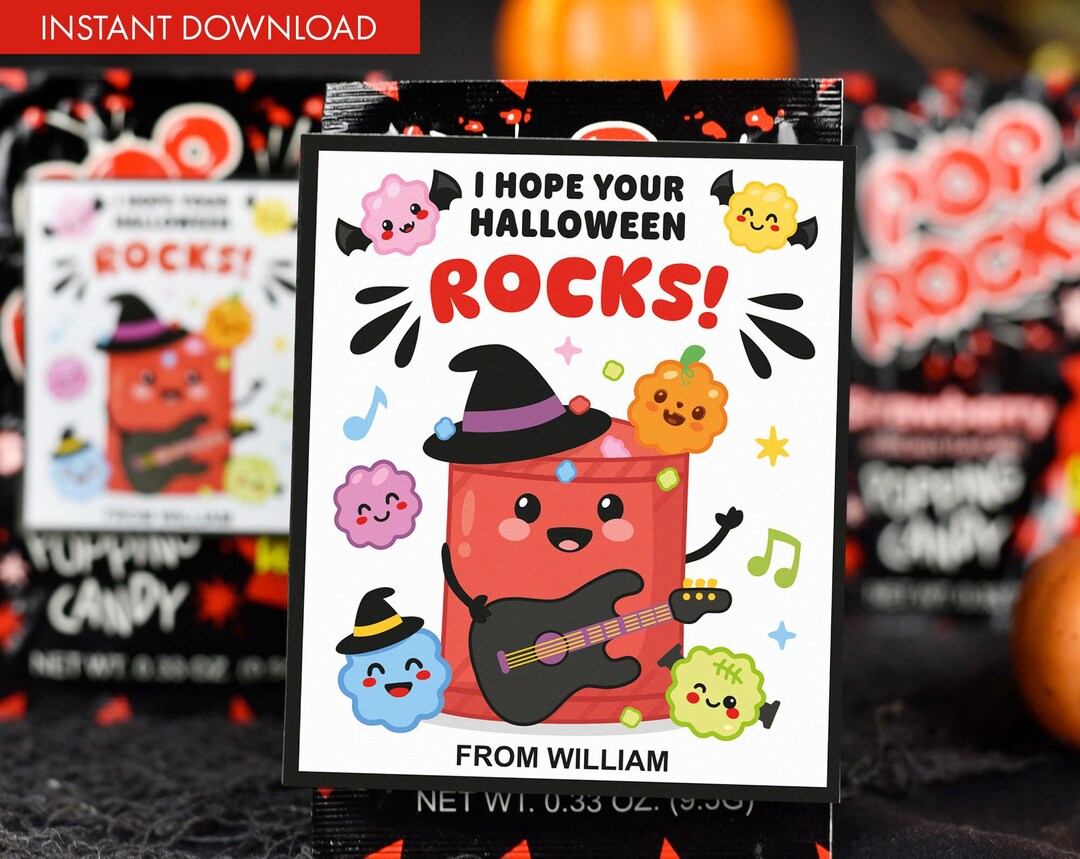 Printable Halloween Candy Tag | Teacher Gift | Candy Gram | Student ...