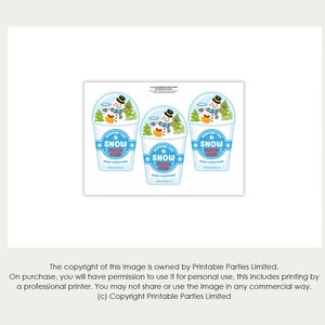 Christmas Crazy Straw Tag Holder: Snow Globe Classroom Gift (digital ...