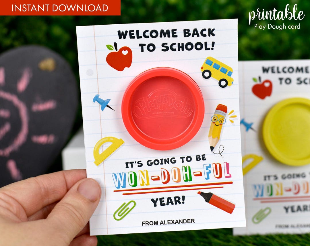 Printable Personalised Back to School Play Dough Holder | Back to ...