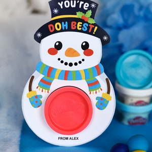 Christmas Play Dough Holder Snowman | Printable Holiday Class Gifts ...
