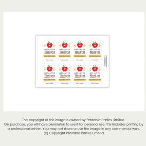 Printable Apple Gift Tags: Teacher Appreciation Week (PDF) - Etsy