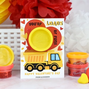 Play Dough Valentines Cards: Printable Classmate Gift, 6 Designs (PDF ...