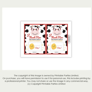 Printable Teacher Appreciation Gift Card Holder | Cow Design ...