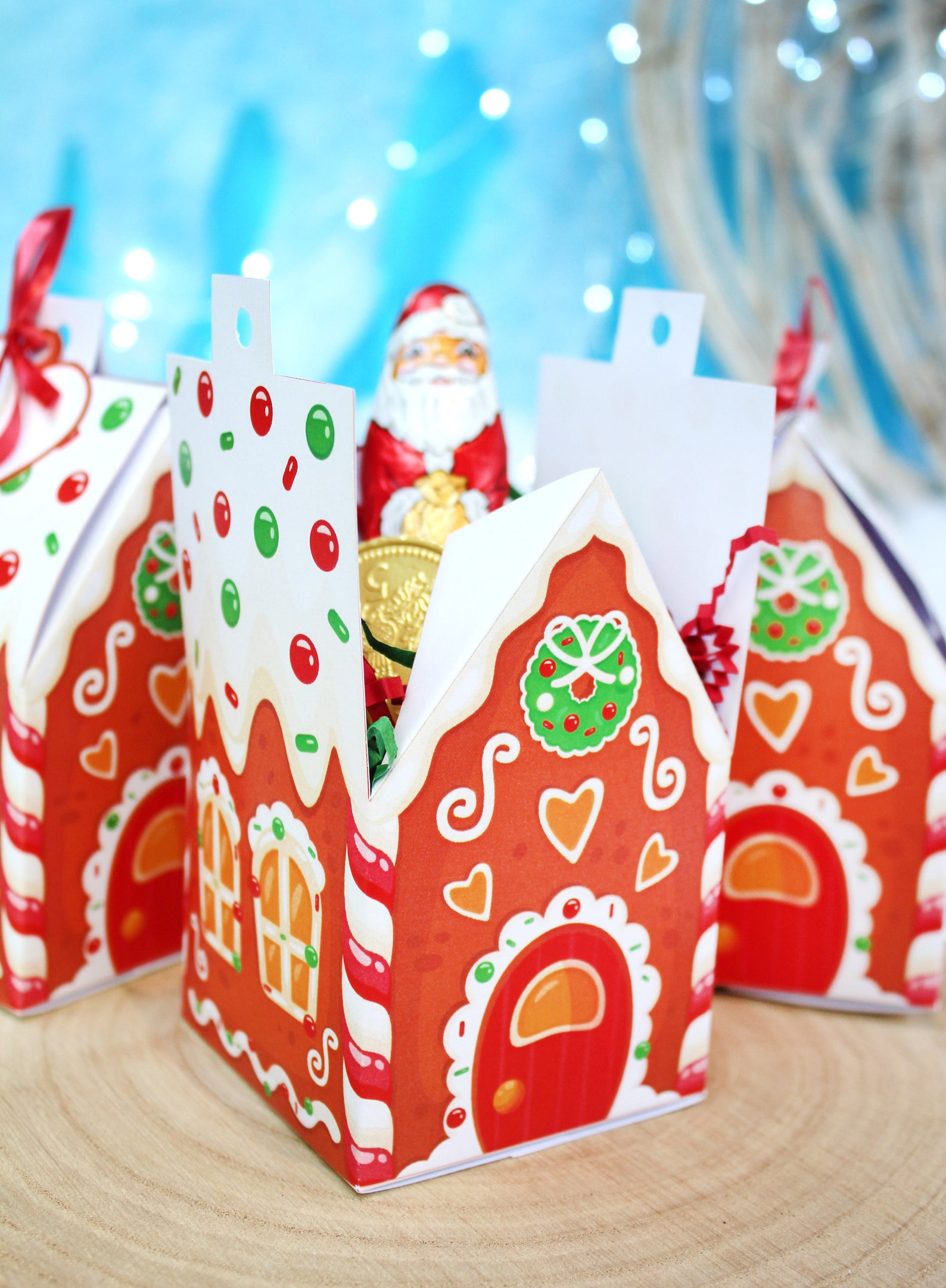 Printable Christmas Gingerbread House Box and Christmas Tree - Etsy
