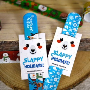 Printable Christmas Slap Bracelet Tag: Classroom Gift (PDF) - Etsy