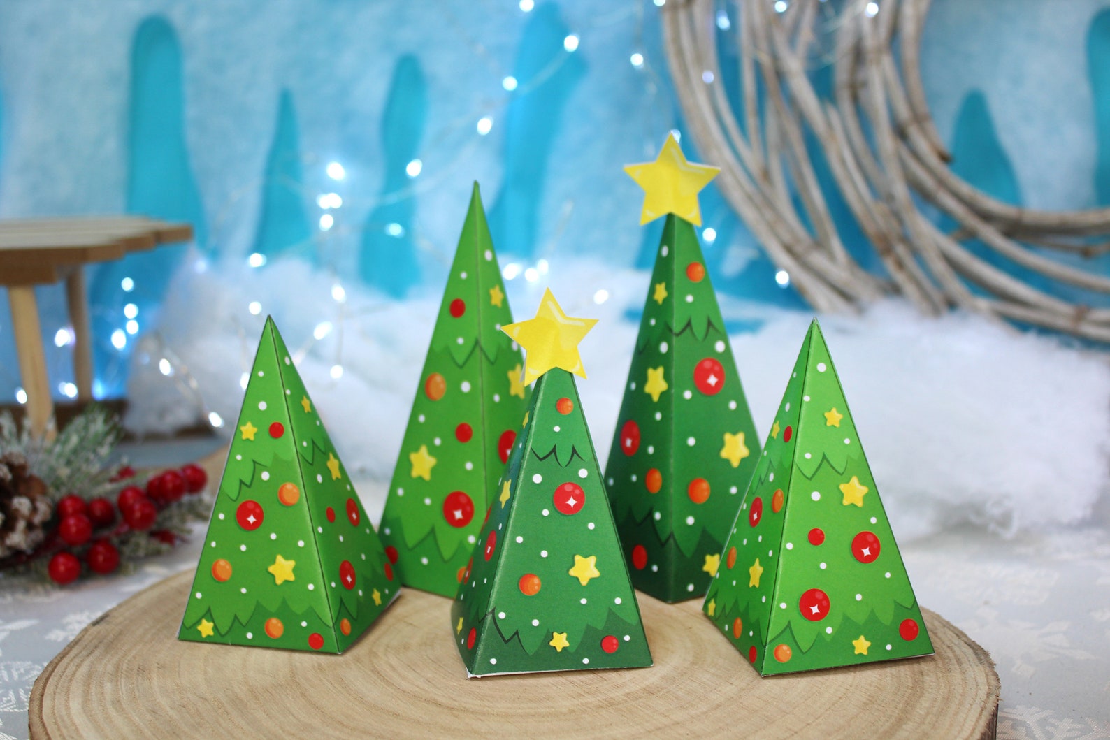 Printable Christmas Tree Gift Box Christmas Tree Box - Etsy