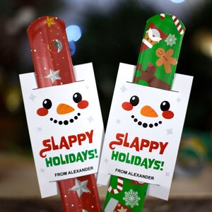 Printable Christmas Slap Bracelet Tag: Classroom Gift (PDF) - Etsy