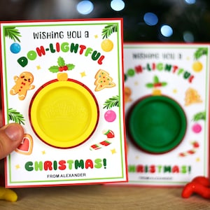 Play Dough Christmas Gift Card | Printable Class Holiday Gifts | Non ...