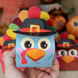 Printable Thanksgiving Turkey Gift Box: DIY Favor (PDF) - Etsy