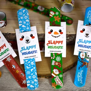 Printable Christmas Slap Bracelet Tag: Classroom Gift (PDF) - Etsy