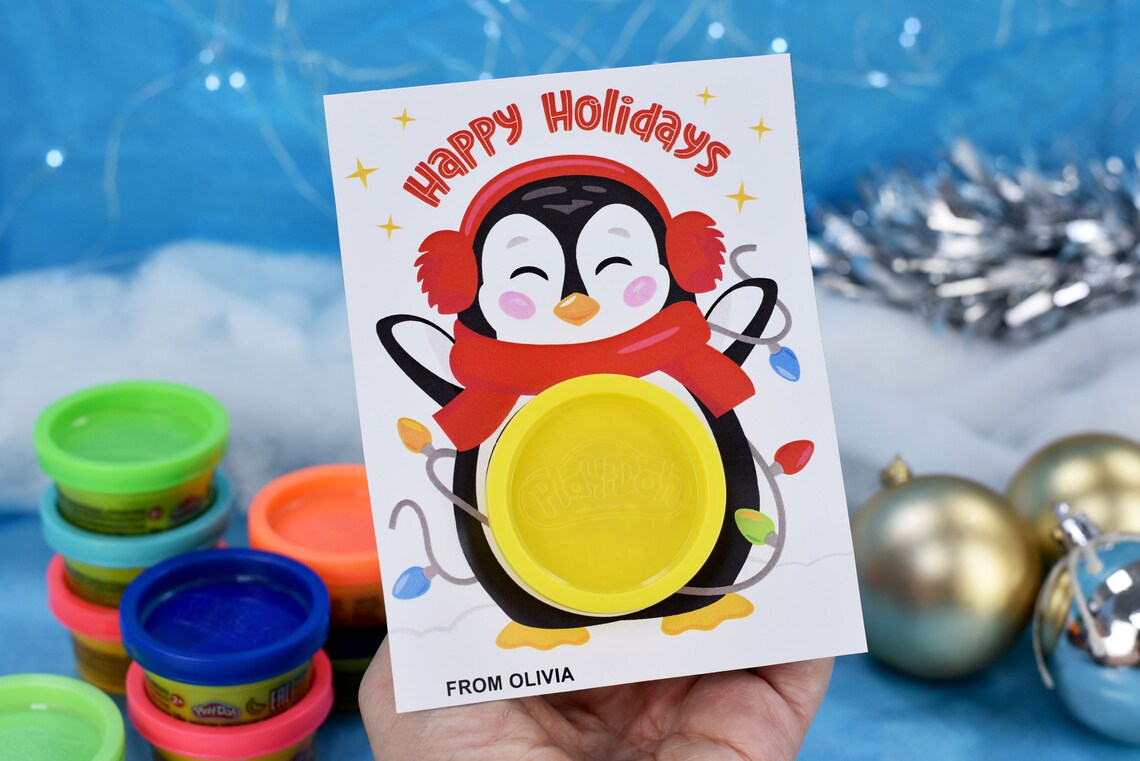 Printable Christmas Play Dough Holders: Holiday Classroom Gifts (8 ...