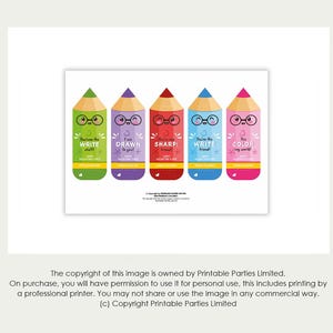 Printable Valentines Gift Pencil Holder Class Mates Gift Non Candy ...