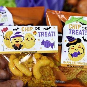 Printable Halloween Chips Tag and Bag Topper | Halloween Gift for Kids ...