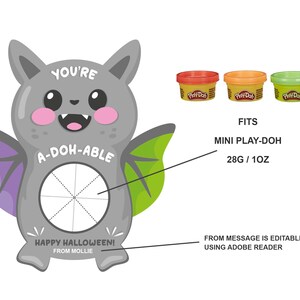 Printable Halloween Play Dough Holder | Non-candy Halloween Gift for ...