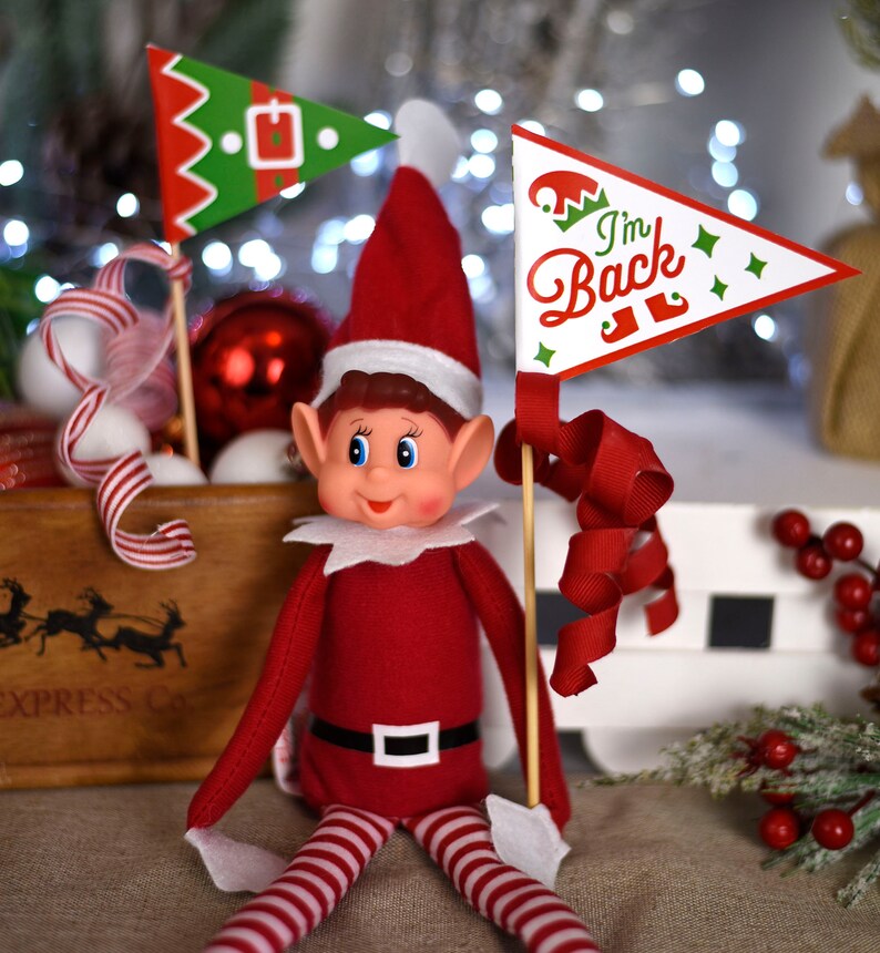 Printable Christmas Elf Pennant Flags: Holiday Decor (PDF) - Etsy
